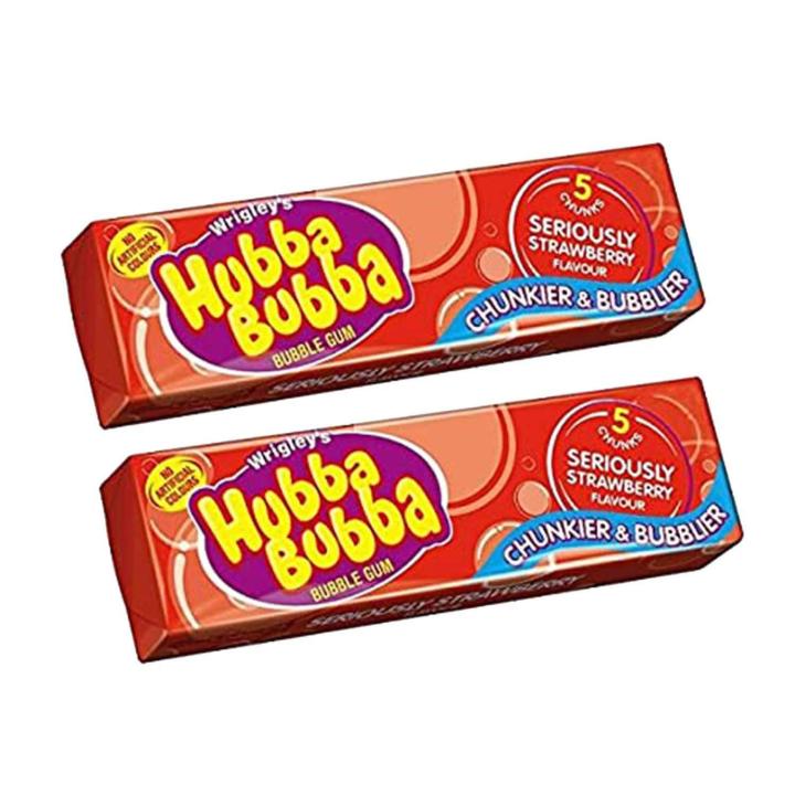 Wrigley's Hubba Bubba Strawberry Flavour Chunky and Bubbly Bubble Gum ...