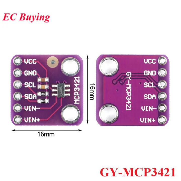 MCP3421 I2C SOT23-6 ADC Evaluation Module Board For PICkit Serial ...