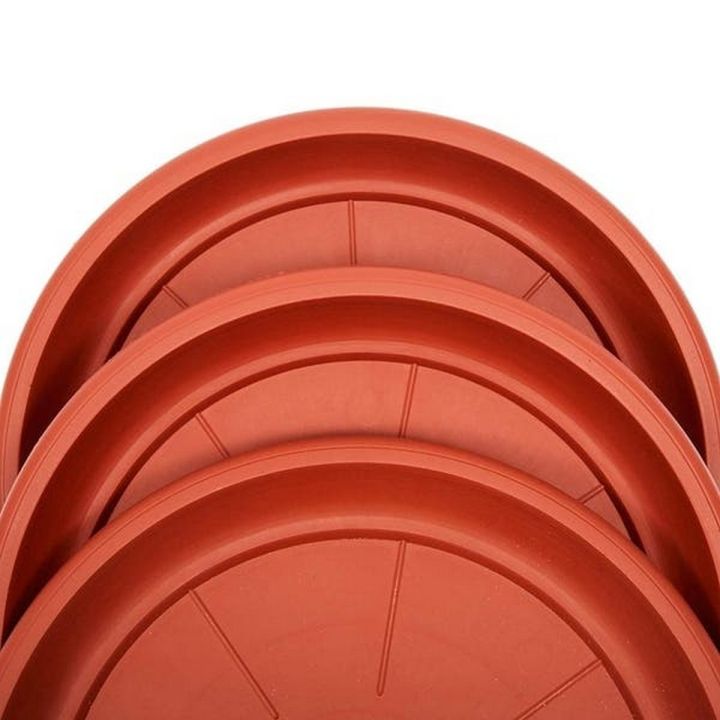 Pack Of 2, 3, 4 Plastic Teraa Cotta Round Plant Saucer Drip Trays ...