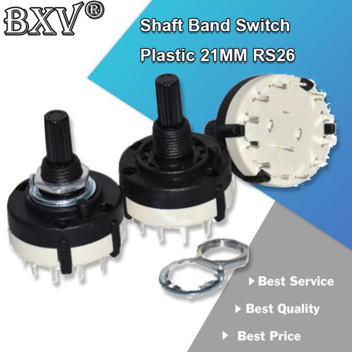 1PCS RS26 Axis Band Switch Plastic 21MM 4 Pole 3 Position Rotary Band ...