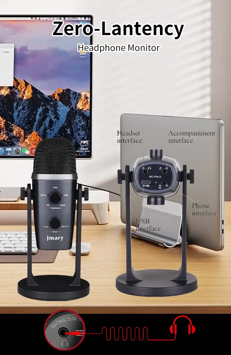 Jmary MC-PW10 Professional USB Microphone With Bluetooth Connectivity ...