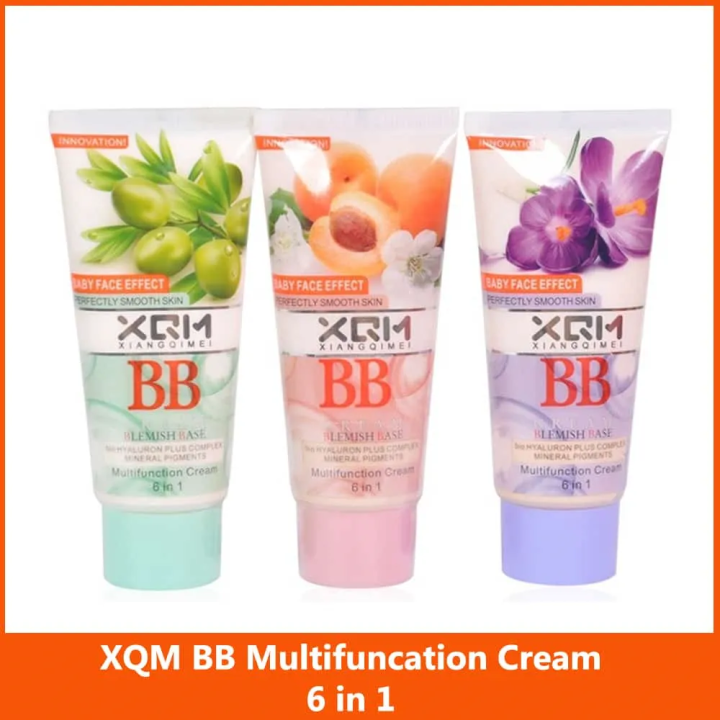 Pack Of XQM BB Multi-function 6 in 1 Peach Cream , Lavender And Olive For Perfectly Smooth Skin ...