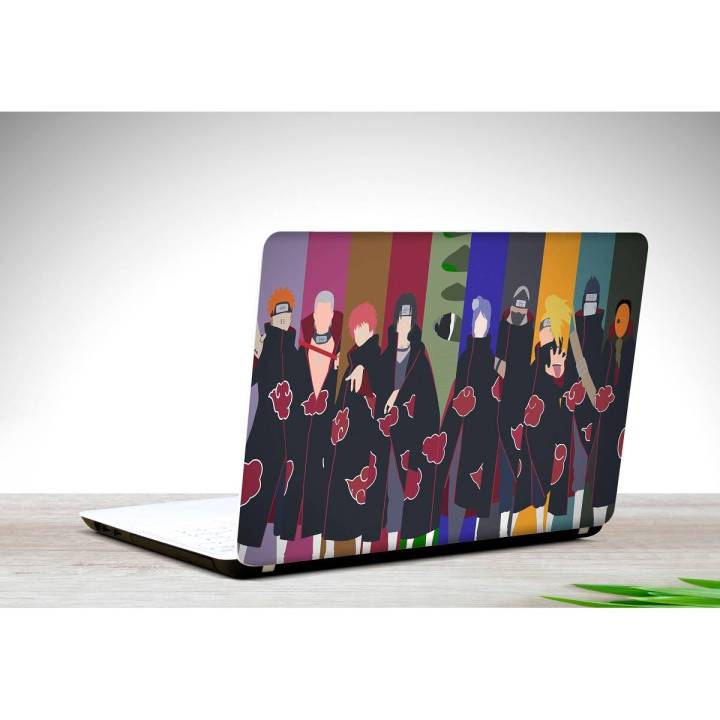 Akatsuki Minimalist Naruto Shippuden Anime Laptop Skin Vinyl Stickers ...