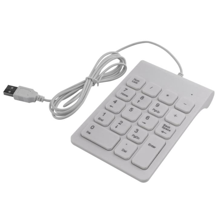 Mini USB Wired Numeric Keypad Numpad 18 Keys Digital Keyboard for Accounting Teller Laptop ...