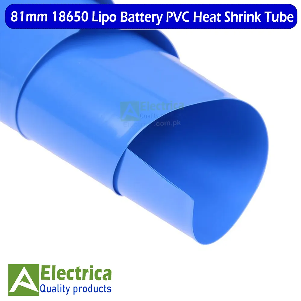 1 ~ 3 Meter Width 81mm Blue 18650 Lipo Battery Packing PVC Heat Shrink ...