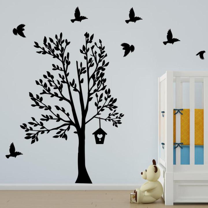 Tree of enchanted birds Wall sticker tree (24 x 38 Inches) | Daraz.pk