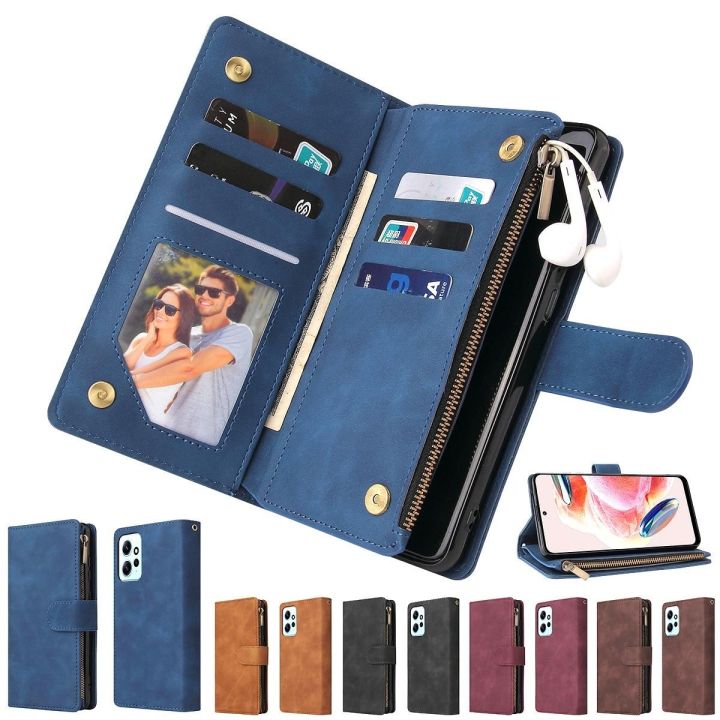 Luxury Zipper Wallet Flip Phone Case Leather Cover for Samsung Galaxy A56 A36 A26 A16 A06 A55 ...