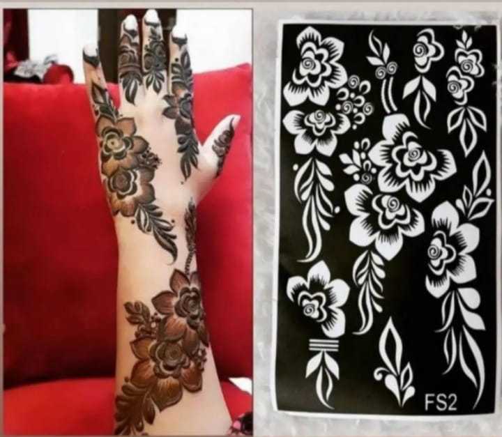New Mehndi Design Henna stencil mehndi sticker | Daraz.pk
