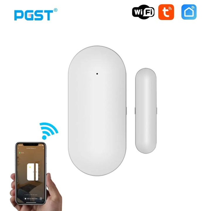 PGST PB69 Tuya Smart Home WiFi Door Sensor App Notification Window Detector Security Protection ...