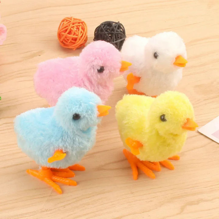 【selevn roind】【selevn roind】1pcs Cute Wind Up Chick Plush Animals Toy ...