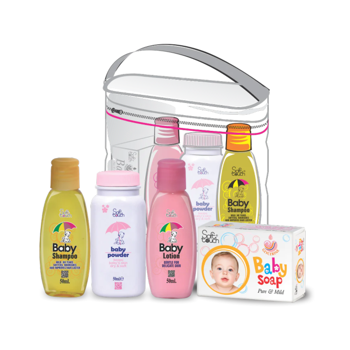 Soft Touch Baby Gift Smart Pouch Pack | Portable Baby Care Gift Set In ...