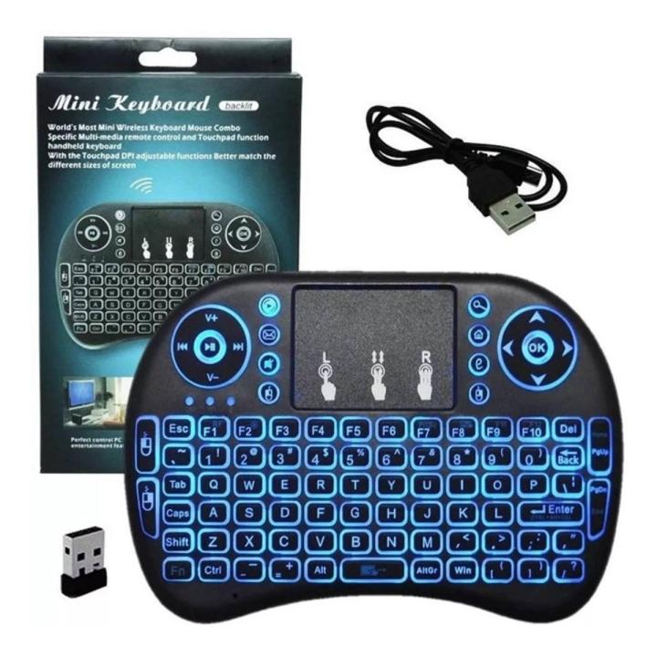 Rgb Mini Wireless Keyboard 2 4ghz Air Touchpad Mouse Compatible With Android Tv Box Smart Tv