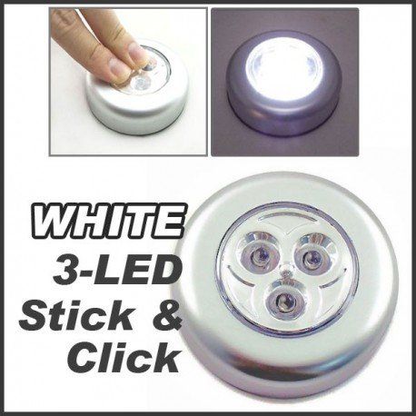 3 LED Battery Powered Stick Tap Touch Lamp Led Light Multipurpose ...