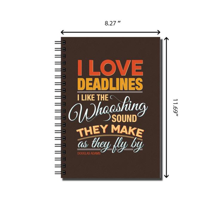 MyKitab - Deadline Quotes Spiral NoteBook A5 & A4 150 pages|Notebook ...