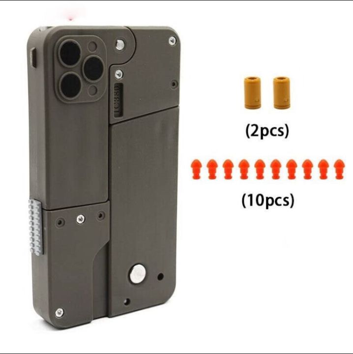 Creative Folding Toy GuNns With Soft Bullet Adult Phone Case Shape ...
