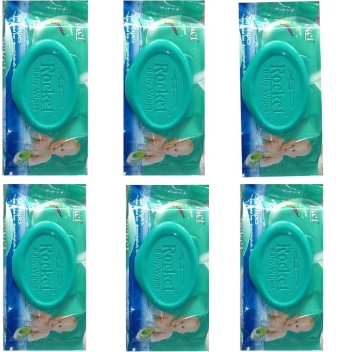 Rocket Baby Wipes Pack Of 6 72 Sheets Each Pack | Daraz.pk