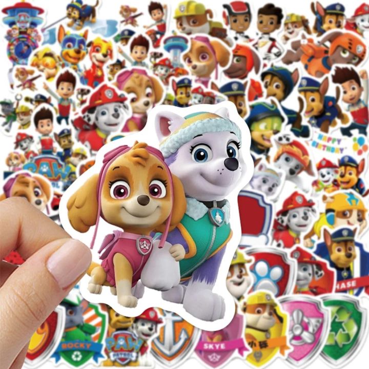 10/30/50PCS Cute PAW Patrol Stickers Ryder Marshall Rubble Chase ...