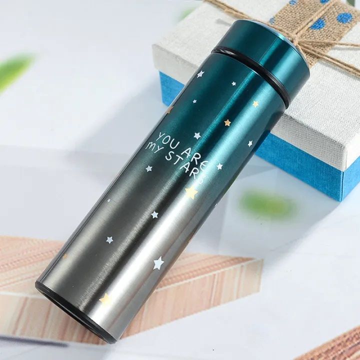 500ml Temperature Display Water Bottle Smart Thermos Water Bottle Led