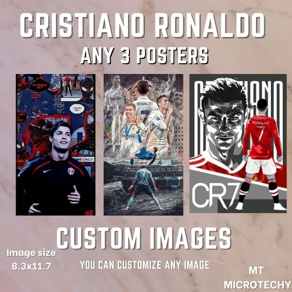 3 Cristiano Ronaldo Posters Of Your Choice Premium Quality CR7 Posters ...