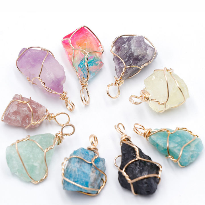 Irregular Gemstone Natural Stone Crystals Healing Stones Wire Wrap Rock ...