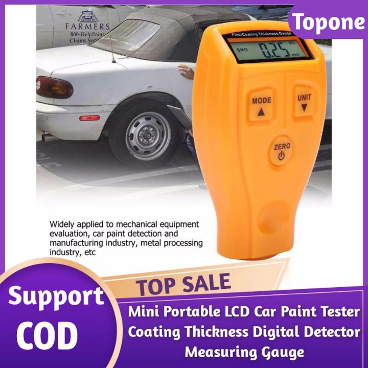 Mini Portable LCD Car Paint Tester Coating Thickness Digital Detector ...