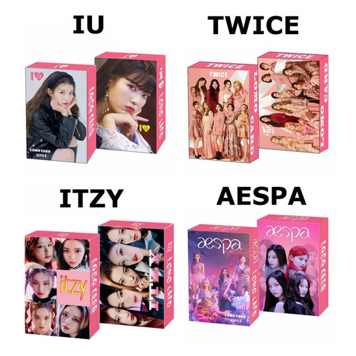30pcs/box Twice ITZY IU Photocards Kpop Girls Aespa Photo Card Lomo Card Set Album Postcards ...