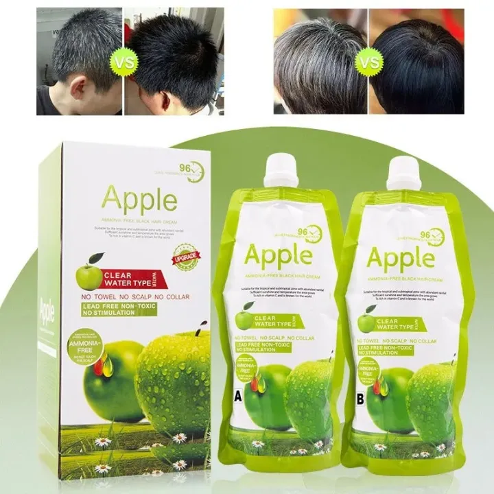 Apple Natural Hair Color – Black & Brown Options | Mild Formula | Grey ...