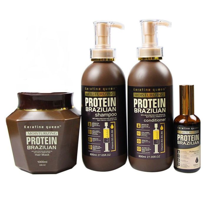 keratine queen brazilian protein Hair Straightening Shampoo Set Pack of ...