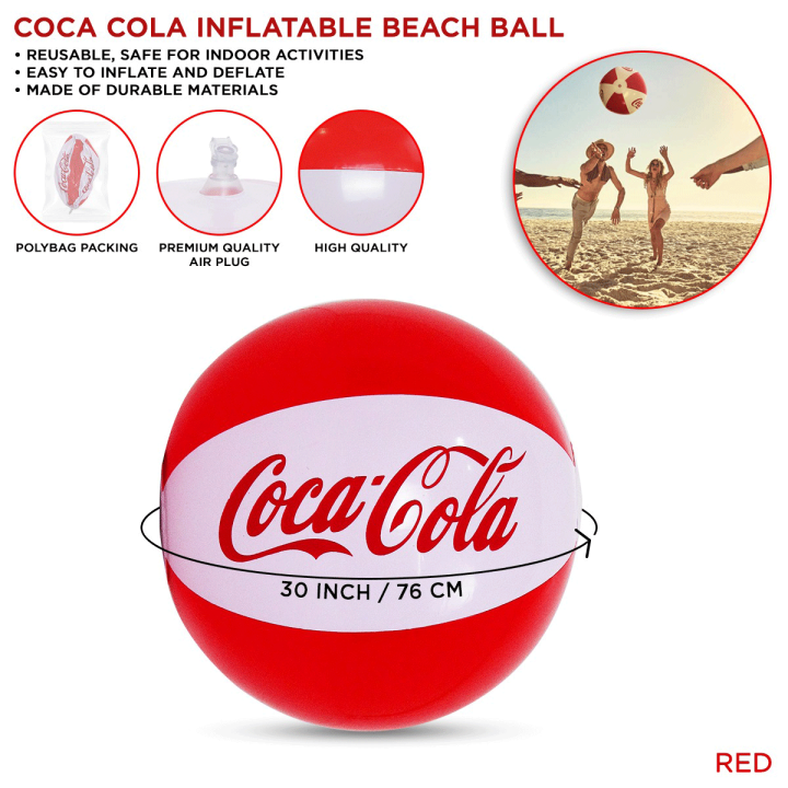 Inflatable Coca Cola Beach Ball -30 inches For Kids Play in Swimming ...