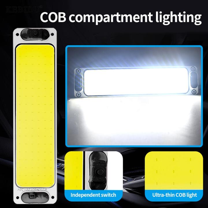 Car Interior Light 96 SMD 12V-24V COB Car Dome Reading Pure White Light ...