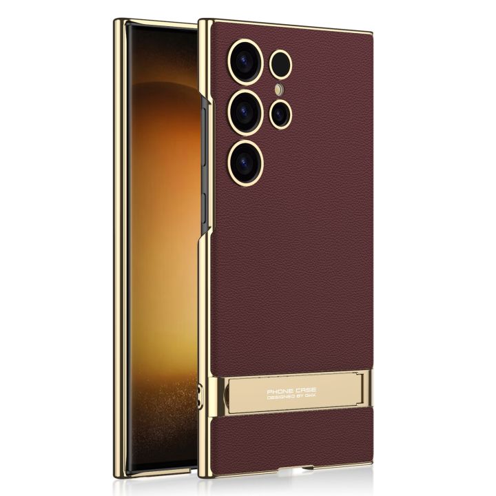 GKK Triumph Ultra-Thin Leather Phone Case with Holder for Samsung ...