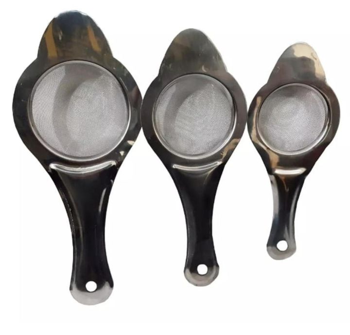 Pack of 3 Pcs - High Quality Stainless Steel Tea Stainer Set strainer ...
