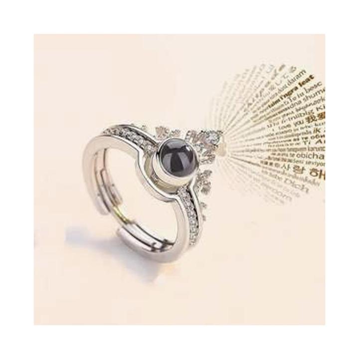 I Love You Ring 100 Languages Lovers Crown Rings for Couples Girls ...