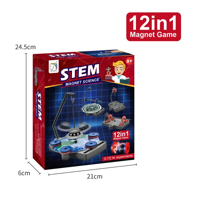 12-in-1 STEM Magnet Science DIY Kit for Kids - Physics Science ...