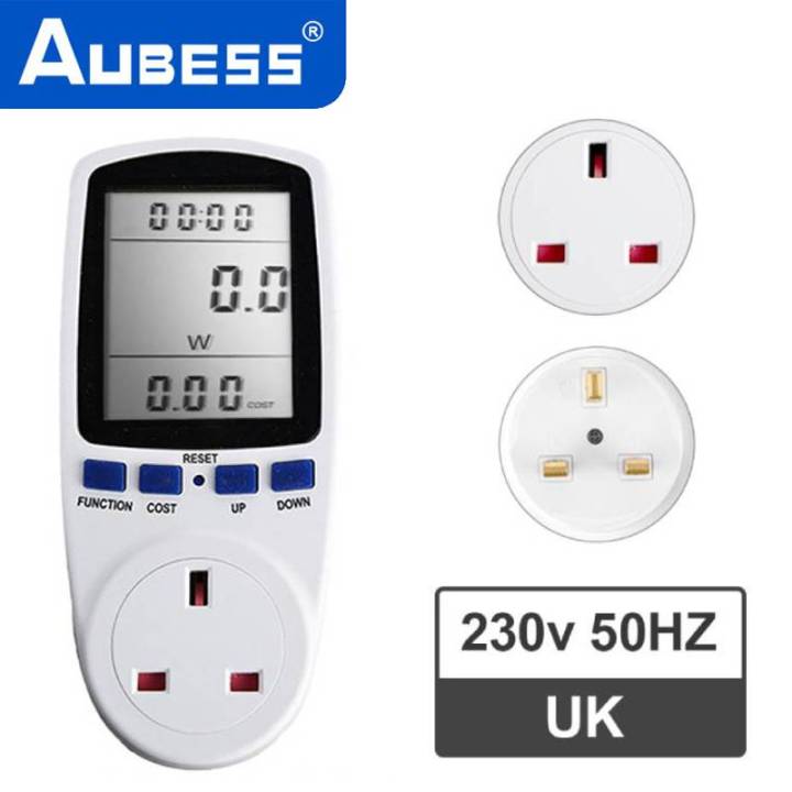 Aubess EU Plug Socket Power Meter Energy Saving Meter Wattmeter Digital Power Consumption Watts ...
