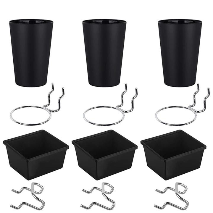 ZOROOM 6 Sets Pegboard Bins Pegboard Cups with Hooks, Pegboard Hooks ...