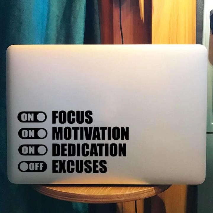 Motivation Quote Switch Vinyl Decal Laptop Sticker, Laptop Stickers by ...