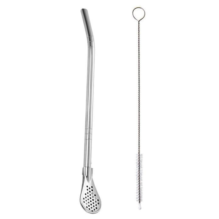 Lemonade Straw Colorful Stainless Steel Tea Straws Spoon Filter with ...