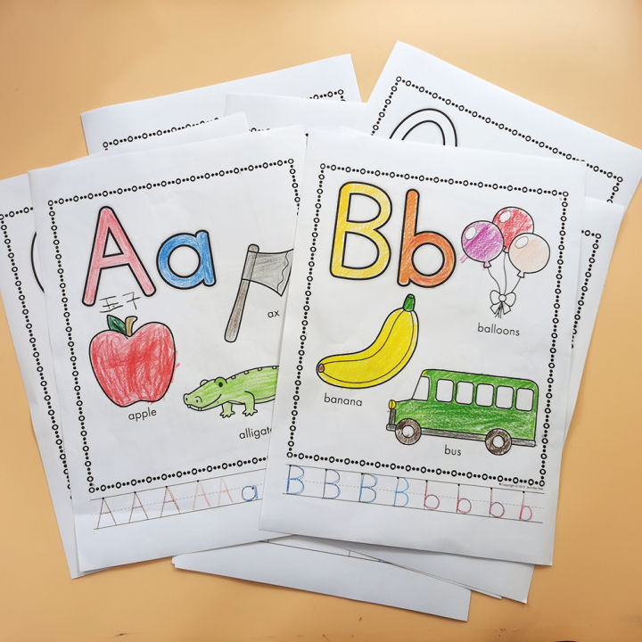 26 ABC A-Z Alphabet Letters teaching Preschool Homework Workbook Baby ...