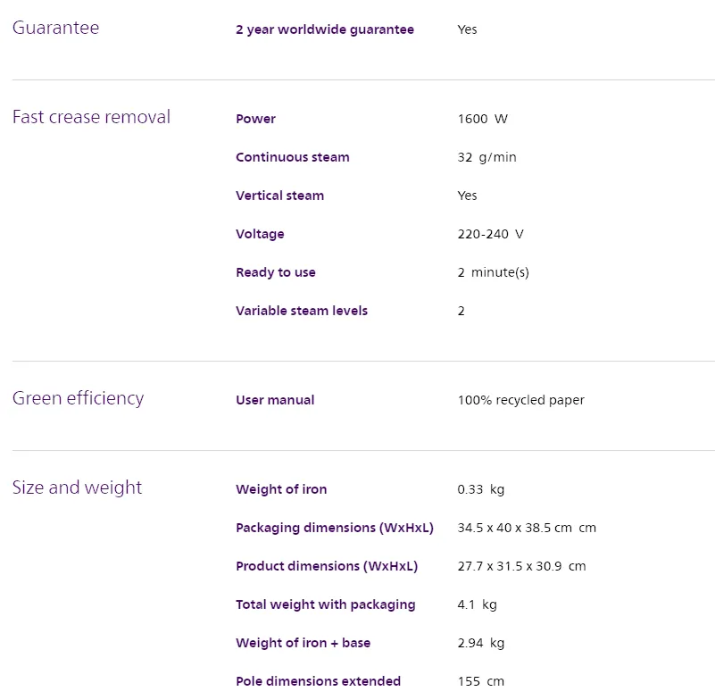 Philips Easy Touch Stand Steamer GC482/26 | Daraz.pk