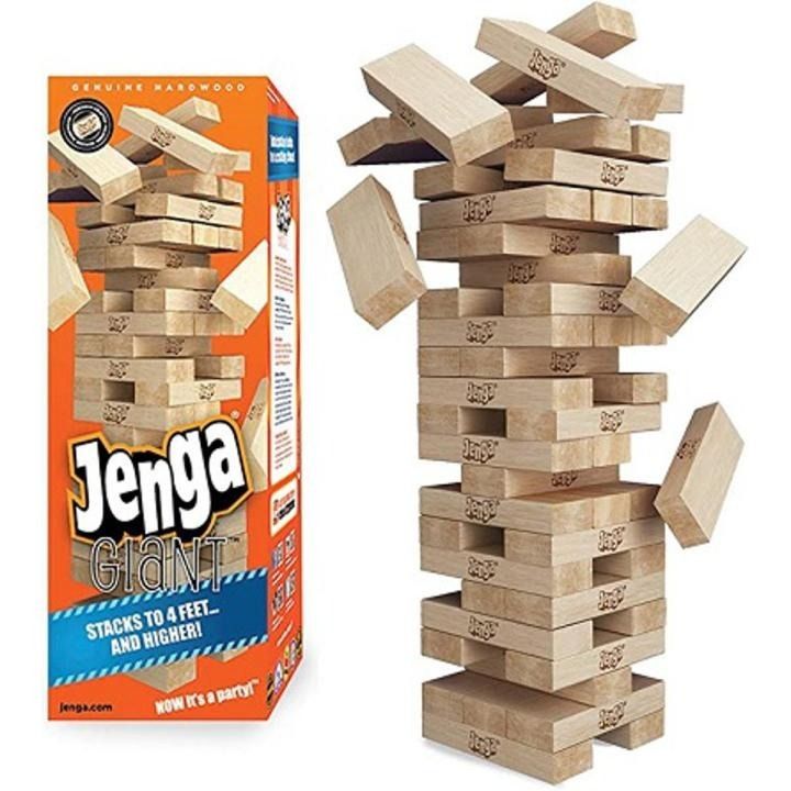 Classic Jenga By The Toys Mart 48 Blocks Wooden Stacking Tower Board ...