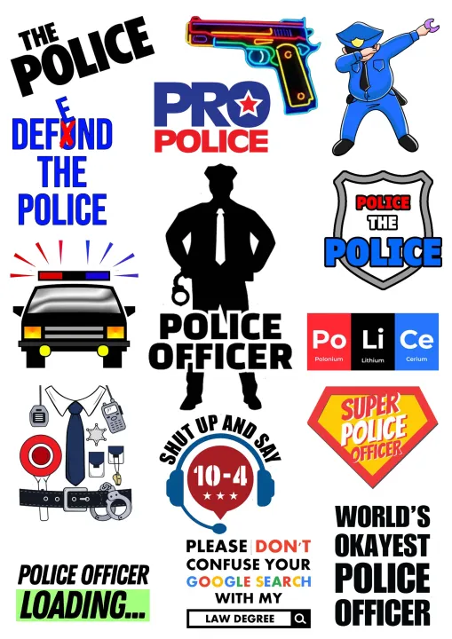Pack of 16, Police stickers,"Law Enforcement Pride Stickers for laptop ...