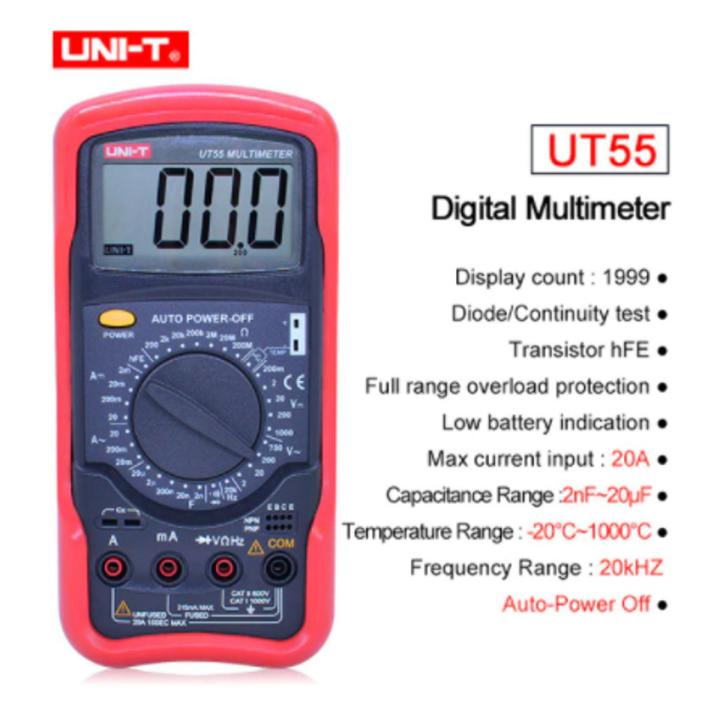 Digital multimeter Large LCD Display UT50 Serie Voltmeter Ammeter ...