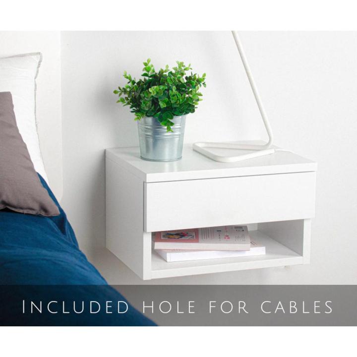 White bedside table Floating nightstand Floating shelves White floating shelf Small nightstand Floating nightstand with drawer Daraz.pk