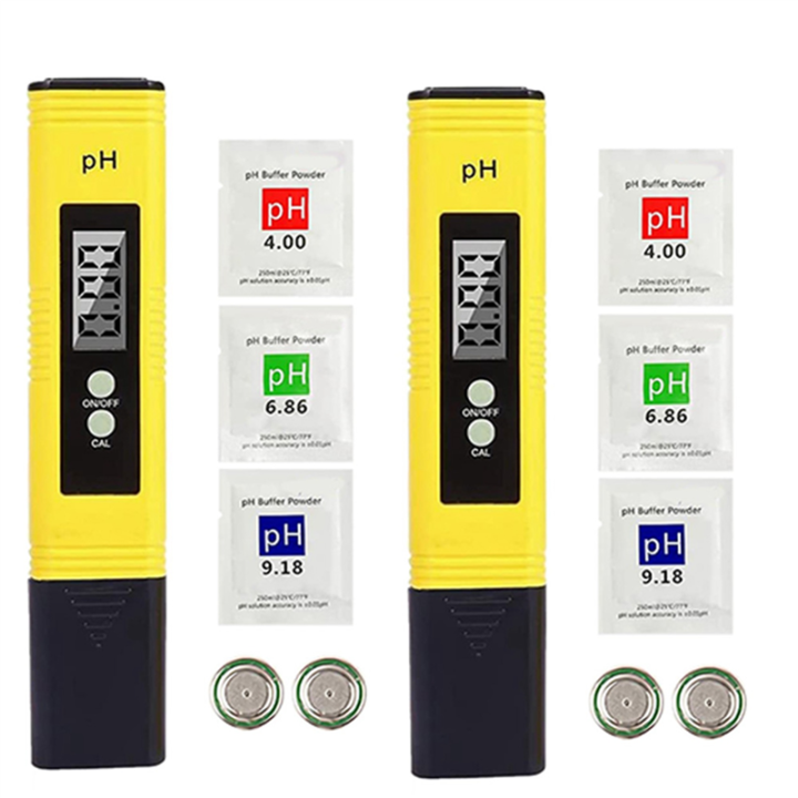 2X PH Meter Tester Digital PH Meter 0.01 PH Water Quality Test Digital ...