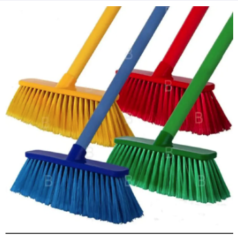 Broom - Floor Broom with Wooden Rod (Random Colors) | Daraz.pk