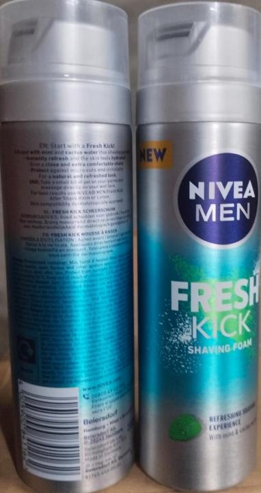NIVIA MEN Fresh Kick Shaving Foam - 200ml | Refreshing Shave with Mint ...