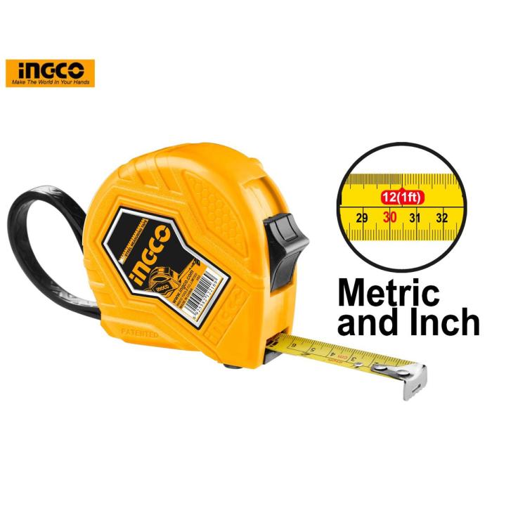 INGCO Steel Measuring Tape 3M Double Button With Metric And Inch | Daraz.pk