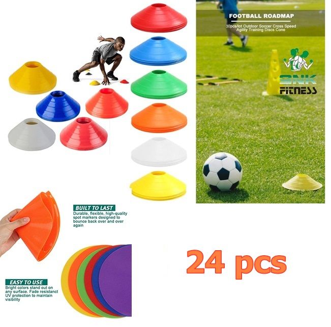Football marking 24 Pack-Football Training Cones Hockey road safety ...