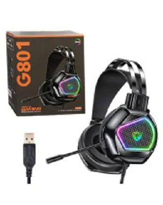 G801 Gaming Headset With Mic For Computer And Laptop With RGB Lights ...